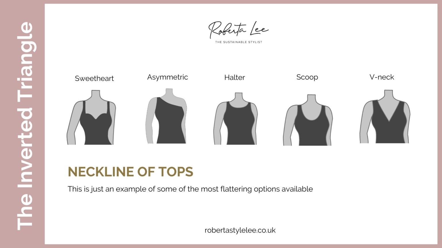 Inverted Triangle Body Shape Guide | Roberta Lee - The Sustainable Stylist