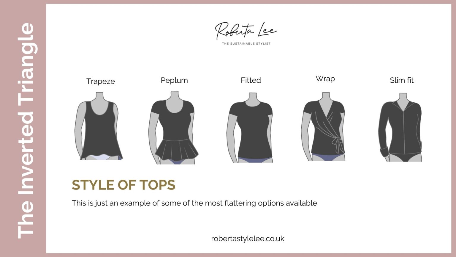 Inverted Triangle Body Shape Guide | Roberta Lee | The Sustainable Stylist